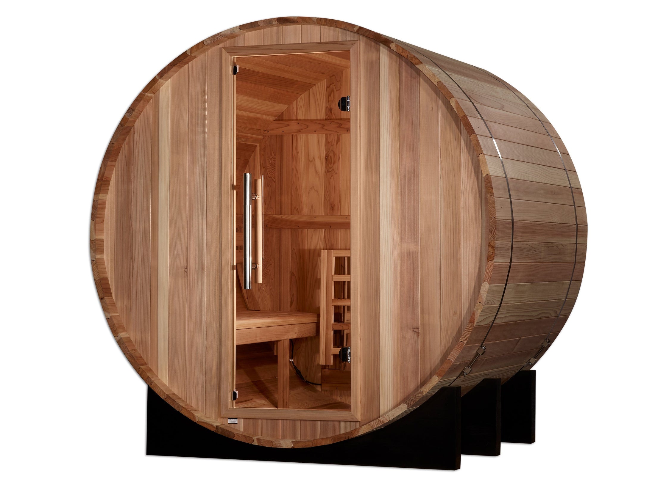 Golden Designs St. Moritz 2-Person Barrel Sauna – eSteamed Saunas