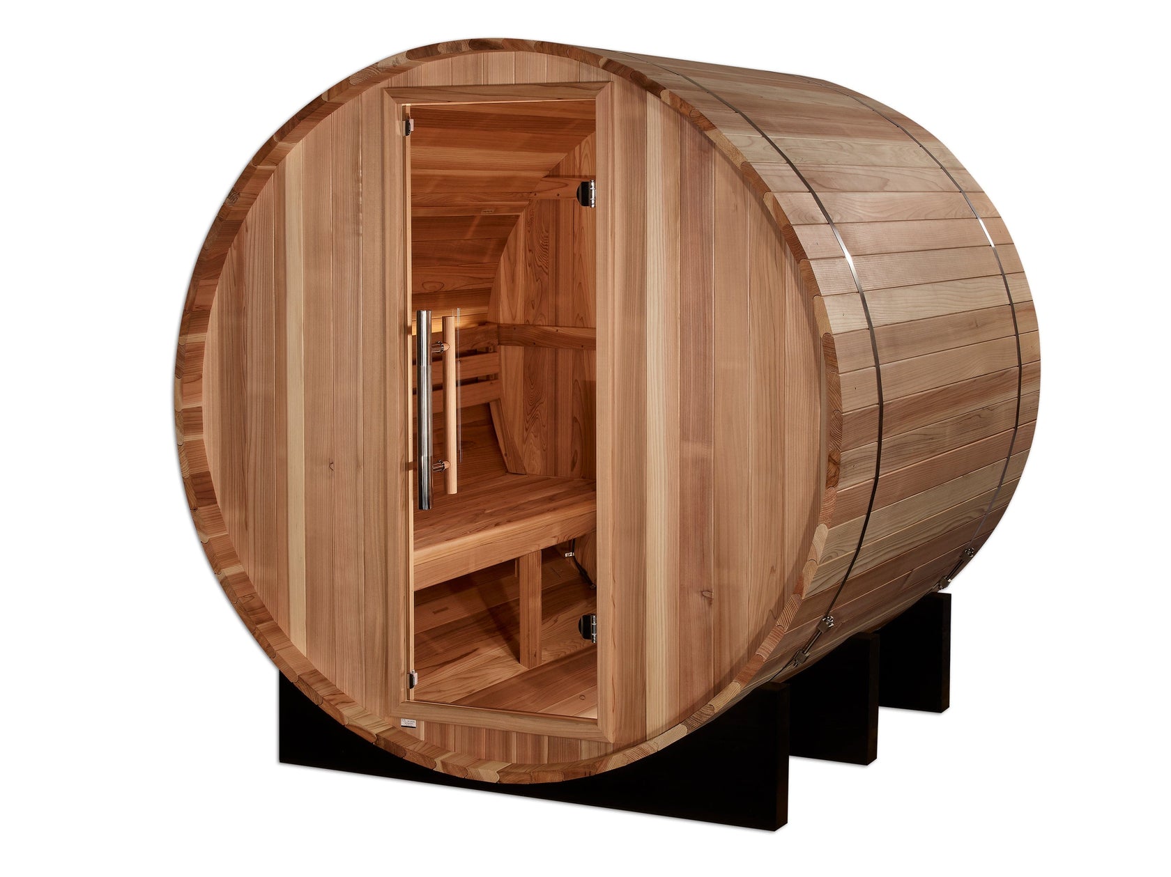 Golden Designs St. Moritz 2-Person Barrel Sauna – eSteamed Saunas